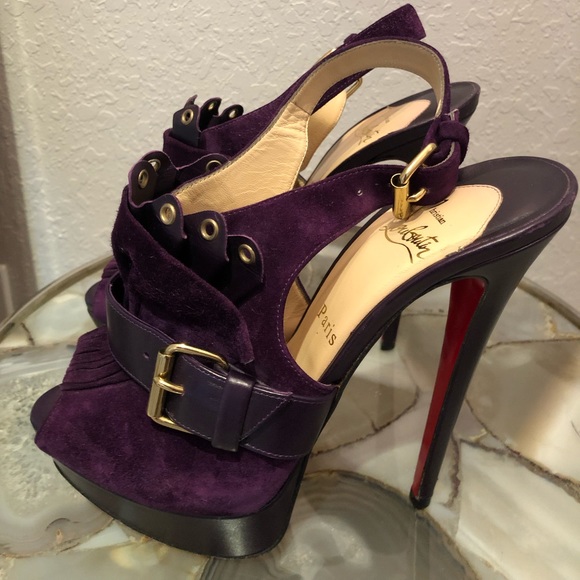 Christian Louboutin | Shoes | Christian Louboutin Purple Platform ...